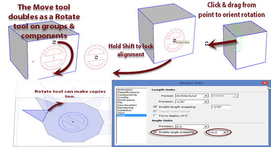 Some Useful Tips And Tricks For Rotating Objects In Sketchup