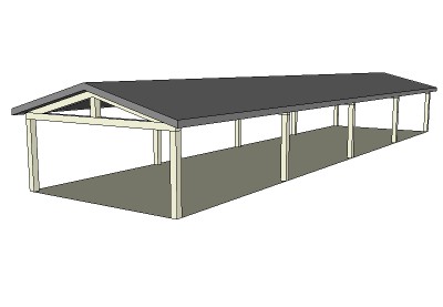 The 3D Open sided barn